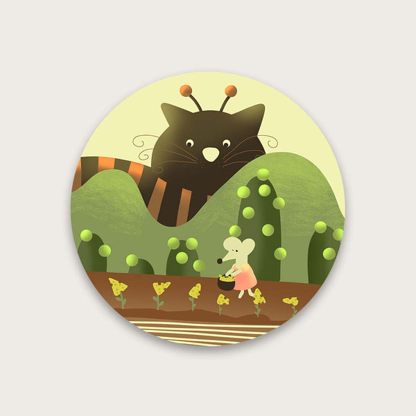 Cat bee sticker – Aula design